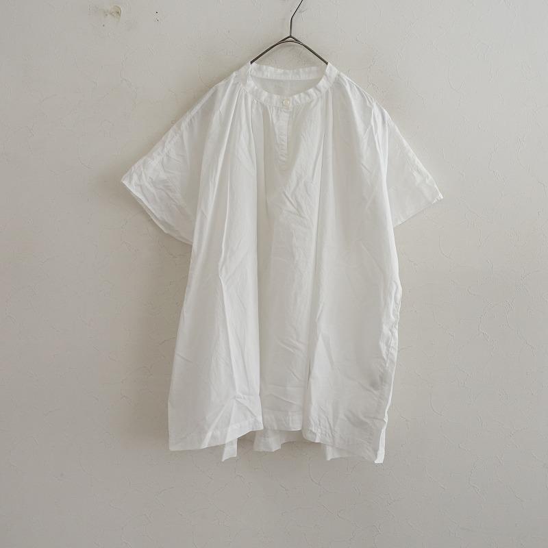シオン Cion *コットンワイドギャザーブラウス*薄手シャツプルオーバーチュニックフレンチスリーブホワイト(27-2504-149)【92E52】 : ブランド古着買取drop - 通販 ...