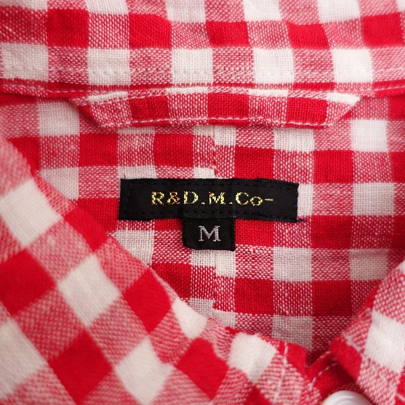 オールドマンズテーラー R&D.M.Co- *リネンギンガムチェック長袖 オールドマンズテーラー R&D.M.Co- *リネンギンガムチェック長袖