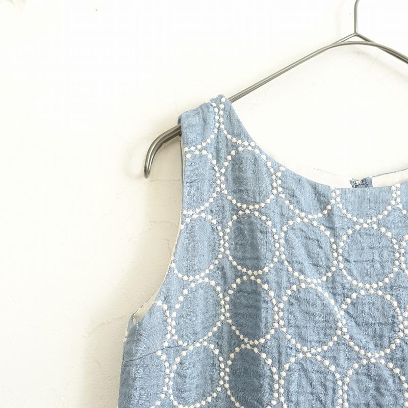 mina perhonen //ミナペルホネン *tambourine シルク混刺繍スリーブレスドレス*36ワンピースライトブルー(33-2401-191)【10B42】 : ブランド古着買取 ...