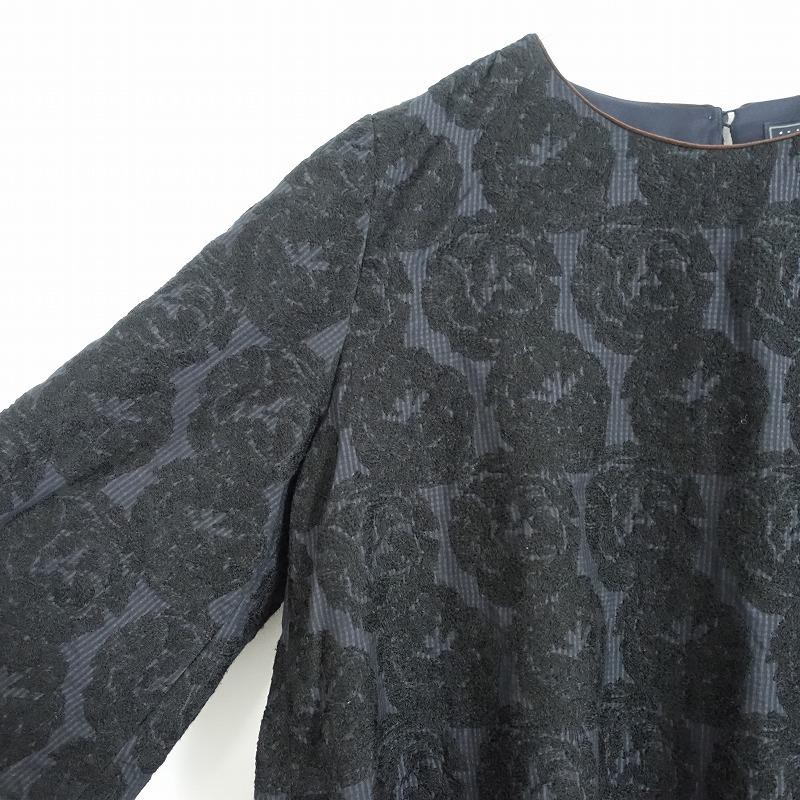 mina perhonen //【美品/2023-2024/AW/定価9.9万】ミナペルホネン *flair チェック刺繍ドレスワンピース*38(33-2401-77)【32A42 ...