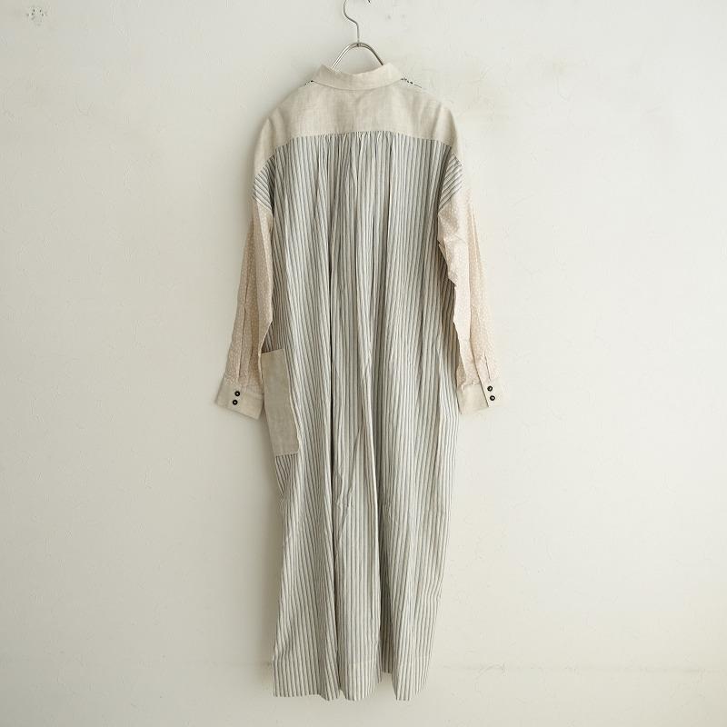 mudoca //【美品/定価3.5万】ムドカ *こけむす日 シャツワンピース*パネルパターン長袖ロングスリーブ小花(33-2402-111)【30C42a】 : ブランド古着買取drop ...