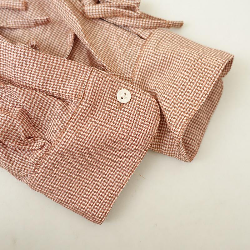 【定価3.5万】ミントデザインズ mint designs *リボンシャツ*2チェックブラウンホワイトブラウス長袖(33-2409-239)【11J42】 : 33-2409-239 ...