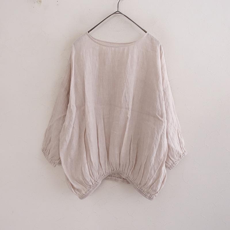 ソイル soil *リネンプルオーバーシャツ*1ライトベージュ無地麻ブラウス(33-2503-132)【70D52】 : ブランド古着買取drop - 通販 - Yahoo!ショッピング