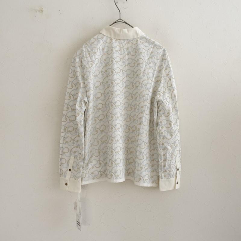 mina perhonen（ミナペルホネン） 【未使用/定価8.3万】ミナペルホネン *flower leap コットンシルク刺繍ブラウス ...