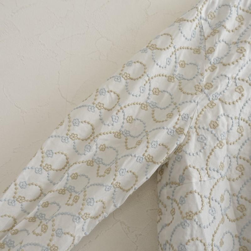 mina perhonen（ミナペルホネン） 【未使用/定価8.3万】ミナペルホネン *flower leap コットンシルク刺繍ブラウス ...