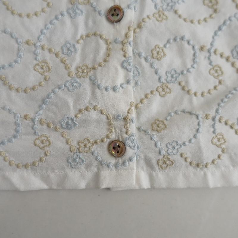 mina perhonen（ミナペルホネン） 【未使用/定価8.3万】ミナペルホネン *flower leap コットンシルク刺繍ブラウス ...