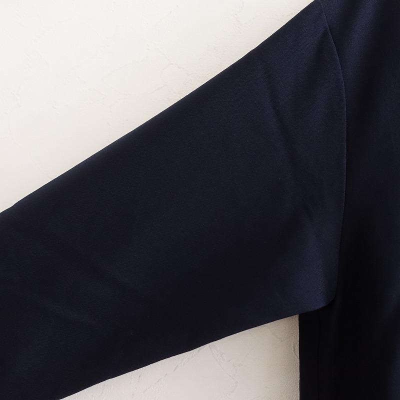 【美品】ベーシックアンドアクセント BASIC AND ACCENT *Vネックワンピース*比翼ネイビー紺ロング長袖(4-2307-11)【61G32】 :4-2307-11:drop ...