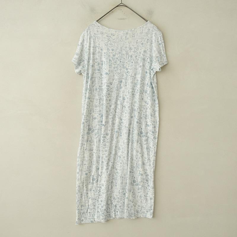 【定2.2万】ミナペルホネンランドリーmina perhonen laundry*letter of flowerカットソーワンピース*38mina(4-2410-153)【92K42 ...