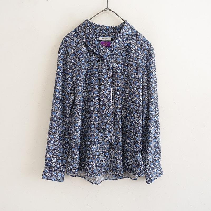 【美品/定価1万】鎌倉シャツ KAMAKURA SHIRT *LIBERTY Cecil リバティ セシル ボウタイブラウス 40*茶色(85-2501-121)【71B52】 : ブランド ...