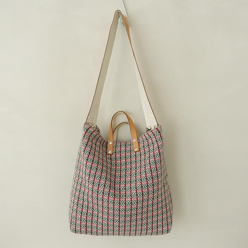 トロワトン trois temps *手織りバッグ*トート手提げショルダー2WAYかばん(ba11-2502-146)【82C52】 : ブランド古着買取drop - 通販 - Yahoo ...