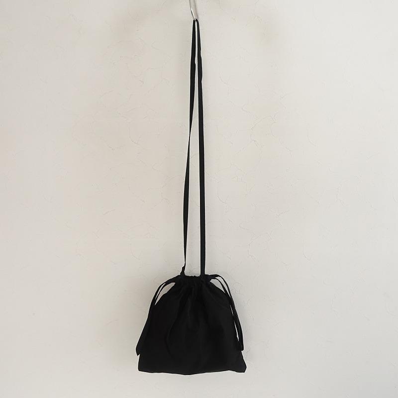 フォームユニフォーム formuniform *Drawstring Bag with strap SS 30*巾着ポシェットショルダーブラック(ba11-2506-69)【81G52 ...