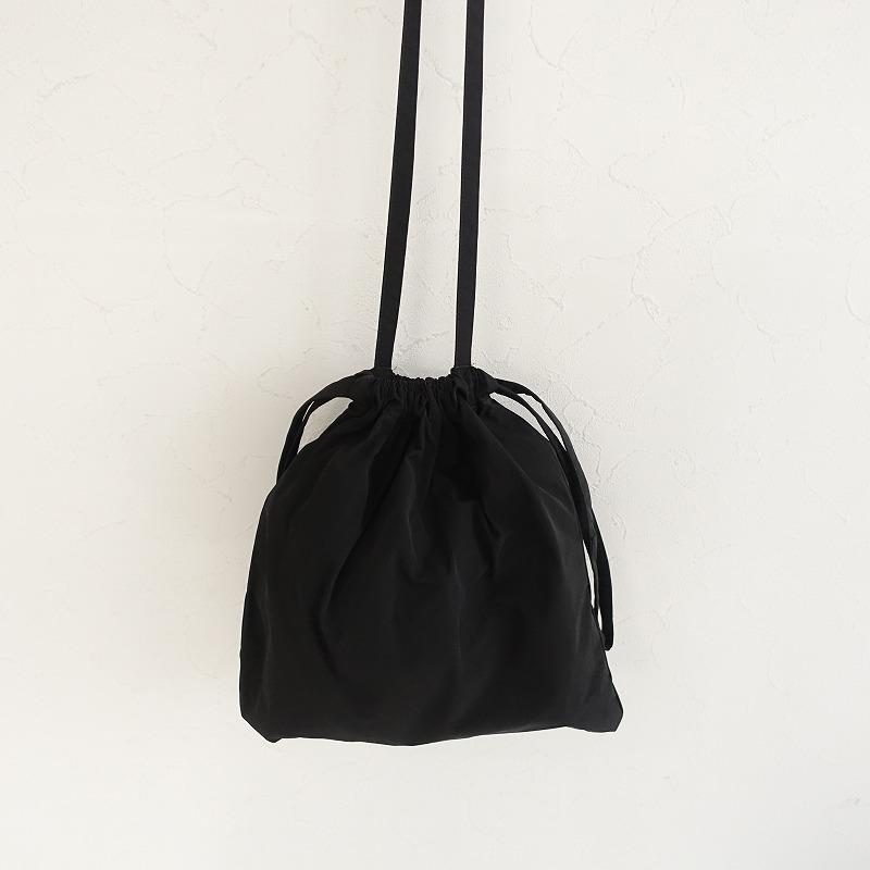 フォームユニフォーム formuniform *Drawstring Bag with strap SS 30*巾着ポシェットショルダーブラック(ba11-2506-69)【81G52 ...