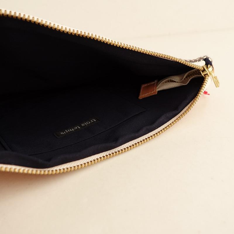 定価1.3万】トロワトン trois temps *2wayショルダーバッグ*かばん斜め掛けクラッチ綿×レザー1123(ba7-2311-72)【22L32】 : ブランド古着買取drop ...