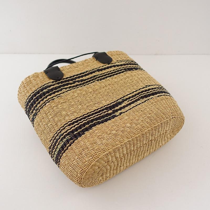 ムーニュ MUUN *天然素材かごバッグ*ナチュラルブラックネイビー籠手提げカバン鞄0622 : ba88-2206-38 : ブランド古着買取drop - 通販 - Yahoo!ショッピング