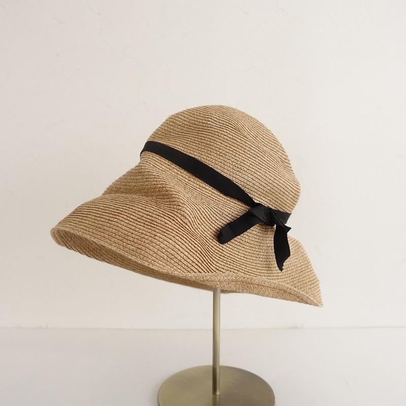 mature ha. 【定価1.8万】マチュアーハ ha.*BOXED HAT 11cm brim grosgrain ribbonボックスハット*帽子ペーパー(ha10-2308-143 ...