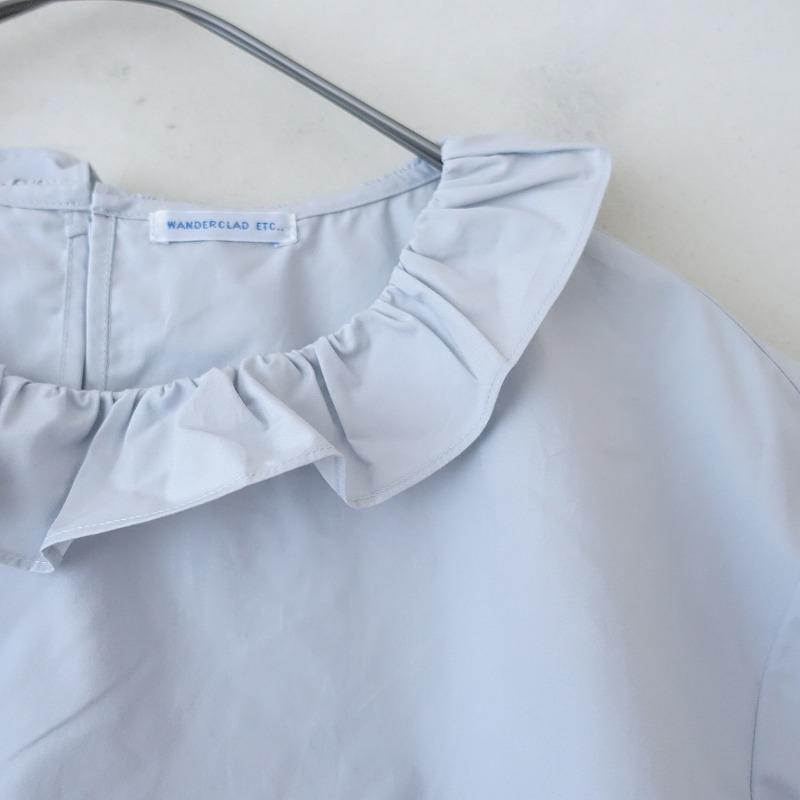 Wanderclad etc.. 【3 ETDEMI別注/定価2.2万】ワンダークラッドエトセトラWanderclad *ラッフルネックトップ*ONEシャツ(J33-2306-403 ...