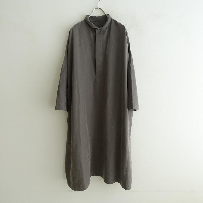イナ //【定価1.7万】イナ ina *スタンドカラー比翼ヘンリーネックワンピース*ダークグレー無地シャツ(j33-2403-3)【52C42】 : ブランド古着買取drop - 通販 ...