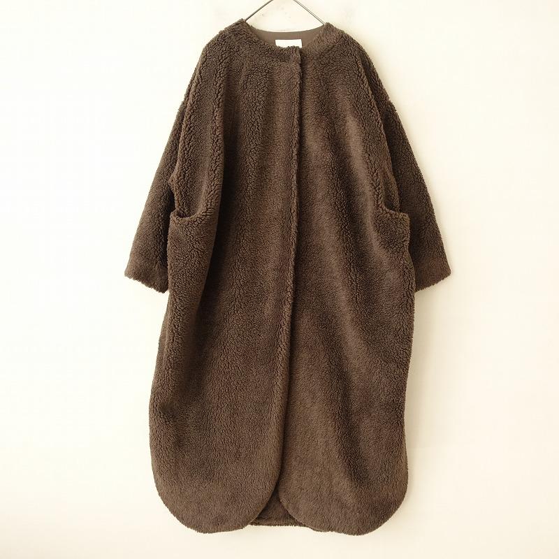 アギュー ARGUE *ボアコート*F羽織ロングノーカラーブラウン1024(jk10-2410-23)【80K42】 : jk10-2410-23 : ブランド古着買取drop - 通販 ...