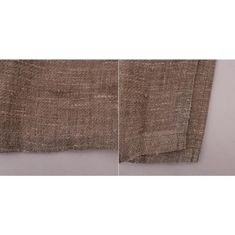 saqui //【定価10万】サキ *リネンノーカラートレンチコート*36 saqui //【定価10万】サキ *リネンノーカラートレンチコート*36