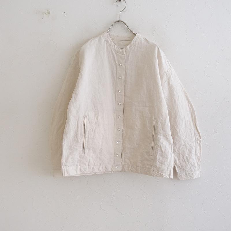 Hands of creation ハンズオブクリエイション *コットンリネンバンドカラースナップジャケット*Fエクリュ(jk2-2405-5)【13E42】 : ブランド古着買取drop ...