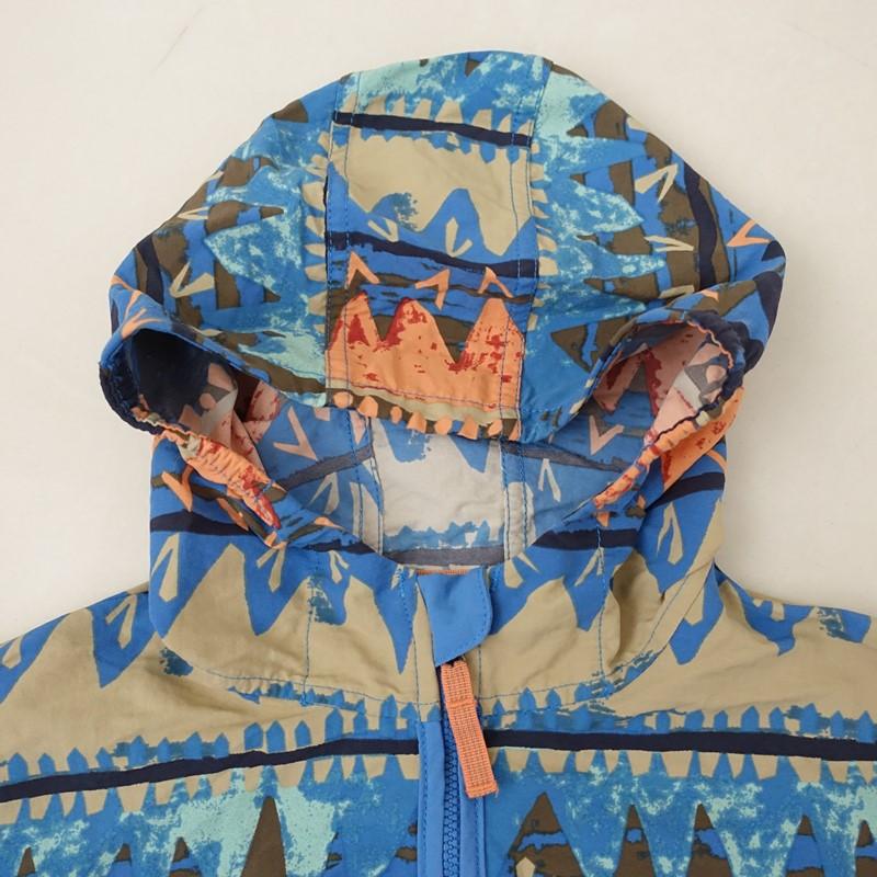 パタゴニア Patagonia *K’s Baggies JACKET*キッズXXLフード付ウインドブレーカー薄手ブルー総柄アウター(jk4-2510-91)【72K52】 : ブランド古着 ...
