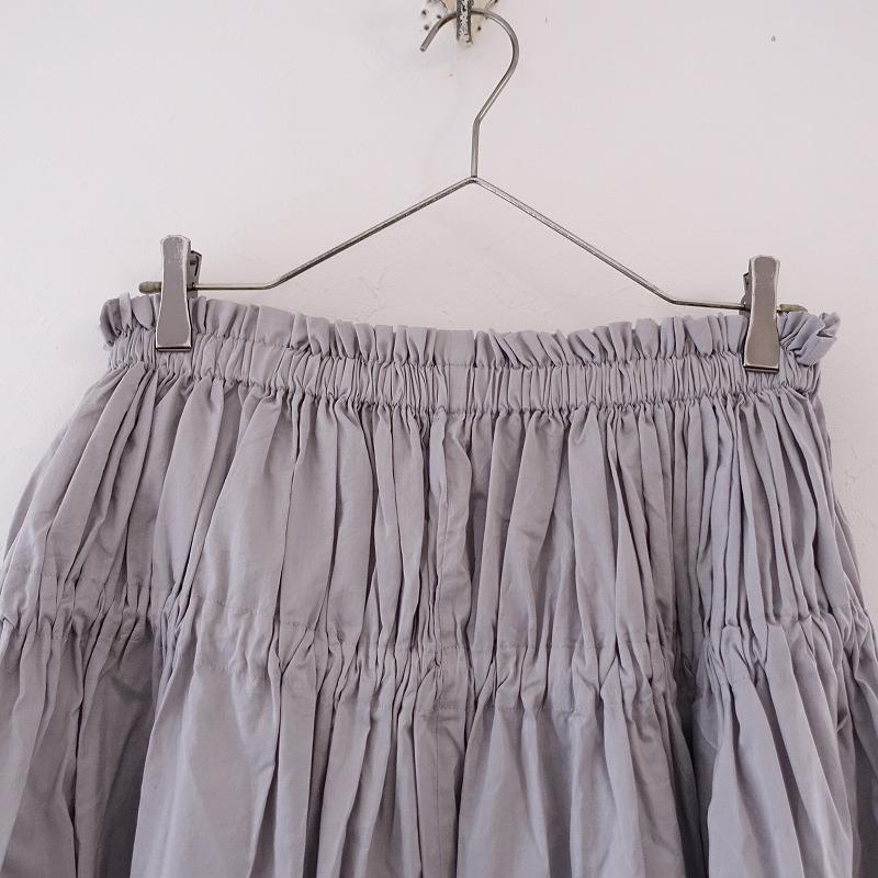 美品】ミーターイー miiThaaii *コットンシルクシャーリングギャザースカート*ライトグレーフレアロング(msk33-2402-610)【61C42】 : ブランド古着買取drop ...