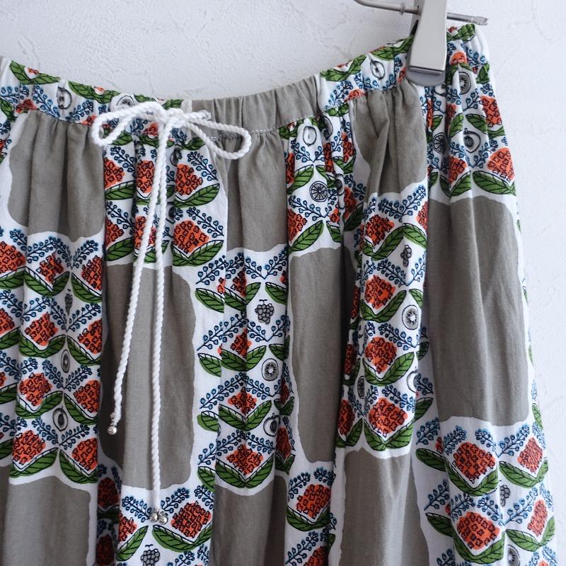 marble SUD マーブルシュッド *パッチワーク柄プリントイージースカート*果物花柄コットン布帛ゴム紐裏地付(sk2-2305-166)【82E32】 : ブランド古着買取drop ...