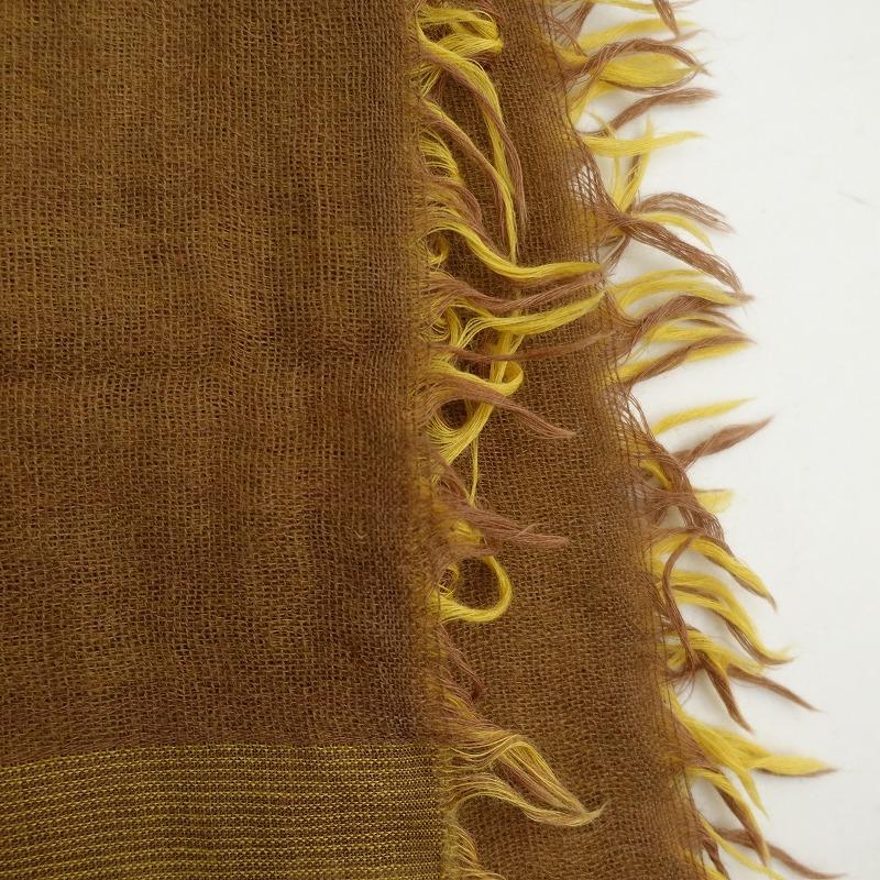 シサム工房 sisam *2トーンショール*マスタードブラウンウールストールマフラー羽織ショール922(st84-2209-152)【41J22】 :st84-2209-152:drop ...
