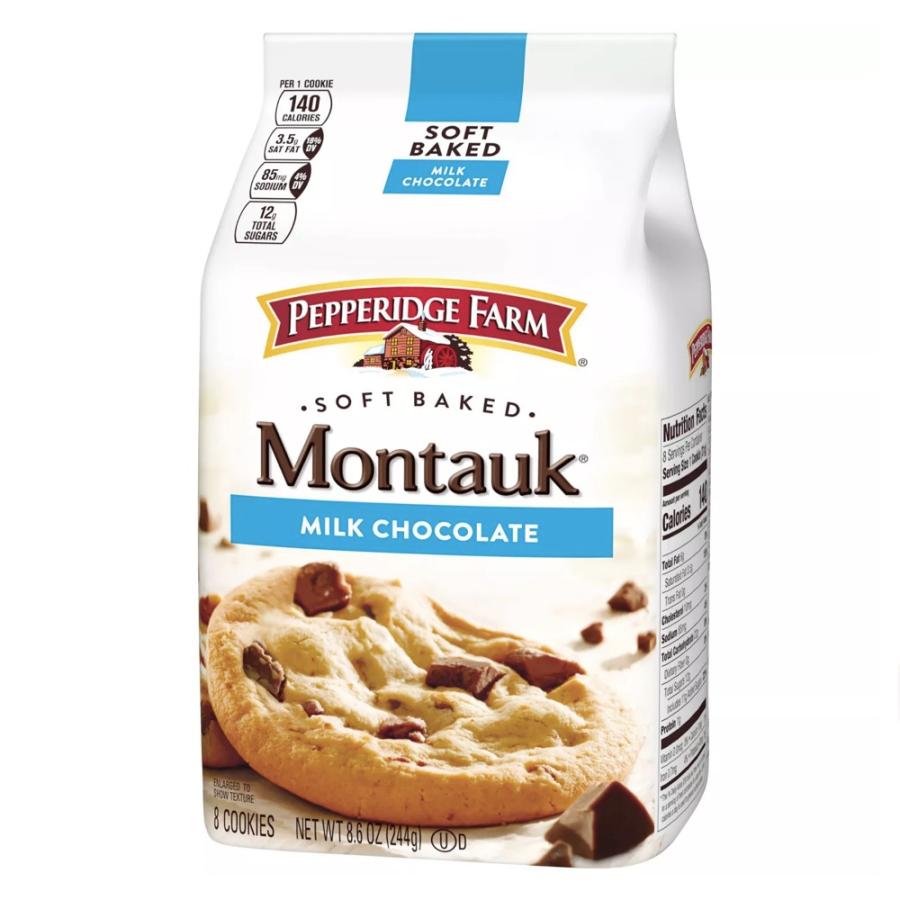 Pepperidge Farm Montauk Soft Baked Milk Chocolate Cookies - 8.6oz / ペパリッジファーム モントーク ソフトベイクド ミルク ...