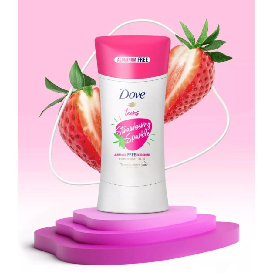 ダヴ Dove デオドラント ビューティーティーンズ Beauty Teens ストロベリー スパークル 74g Strawberry ...