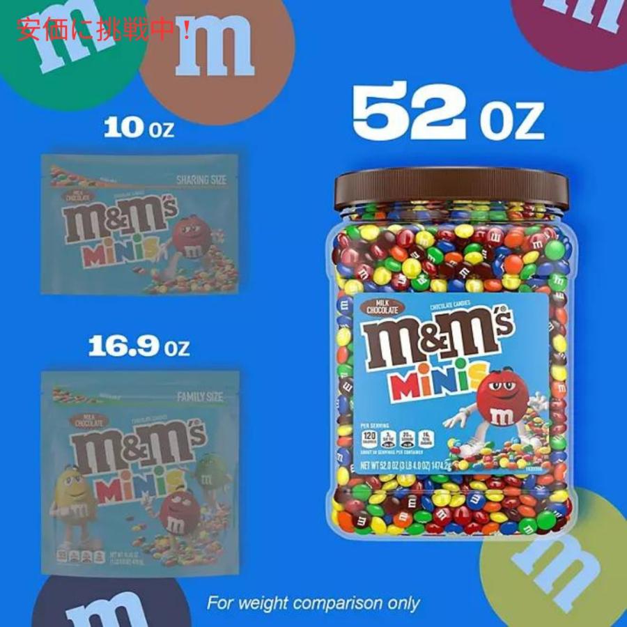 M&M'S Milk Chocolate Candy Minis Pantry Size 52 oz エムアンドエムズ ミルクチョコレート ...