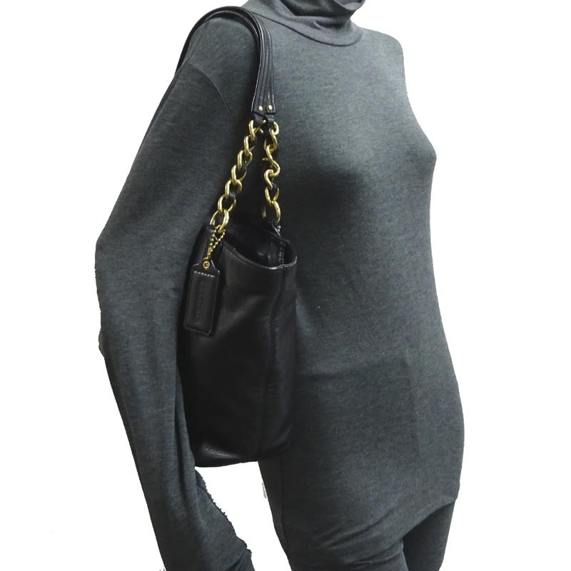 [飯能本店]COACH コーチ レザー トート 20466 ショルダーバッグ レザー ブラック レディース DH68896 :DH68896 ...