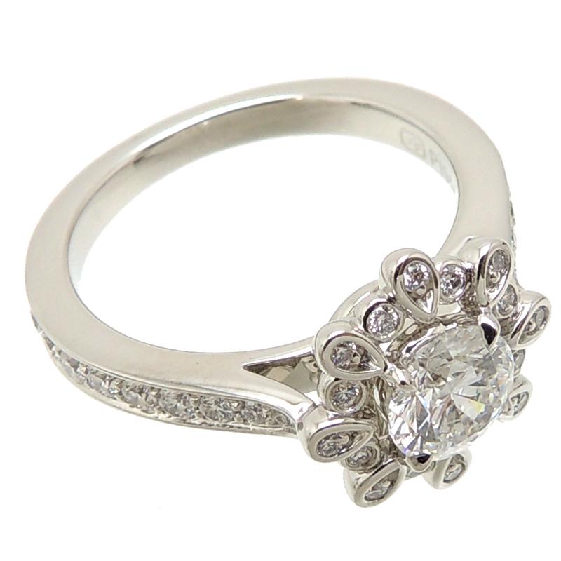 【10/15まで！ローン48回無金利】[飯能本店]HARRY WINSTON ハリーウィンストン Pt950 ブロッサム エンゲージメント ダイヤモンド リング・指輪 6.5号 DH70956 ...