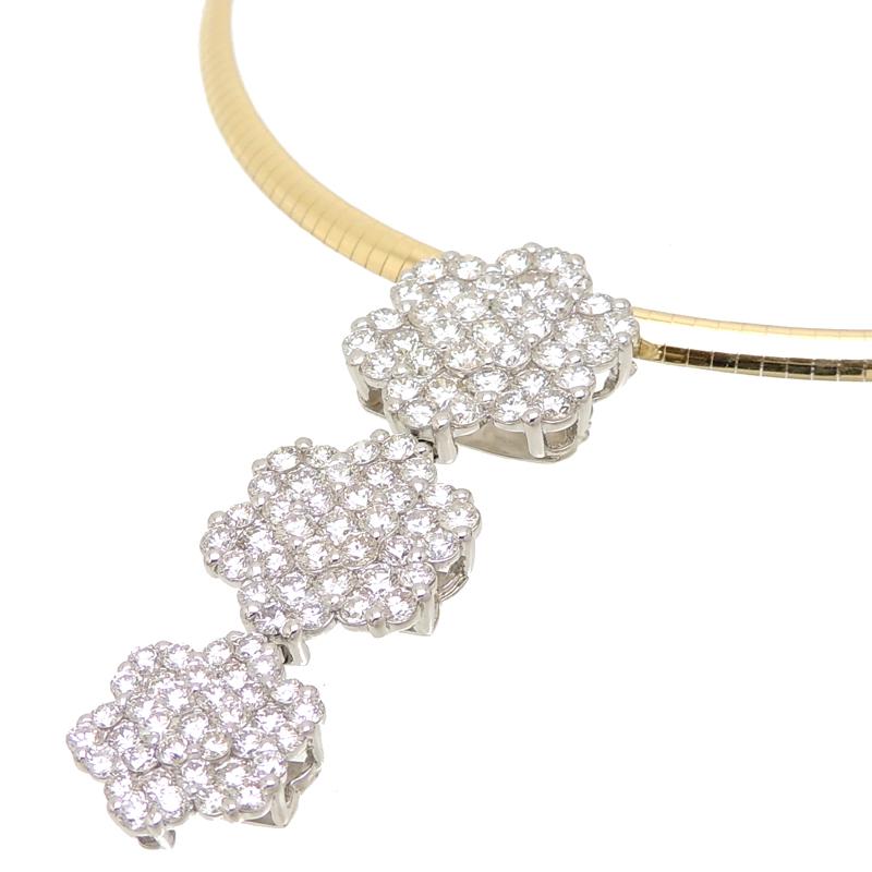 [飯能本店]Non Brand ノンブランド K18 Pt900 13.52ct ダイヤモンド ネックレス K18ゴールド レディース ...