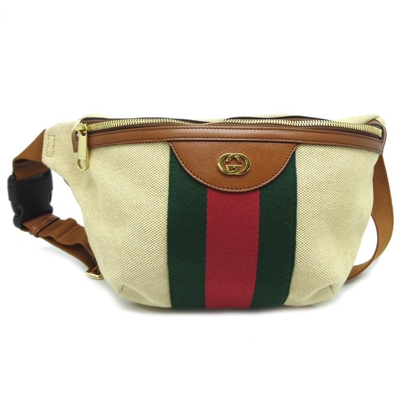 【10/15まで！ローン48回無金利】[飯能本店]GUCCI グッチ ボディバッグ 575082 ショルダーバッグ キャンバス ベージュ ...