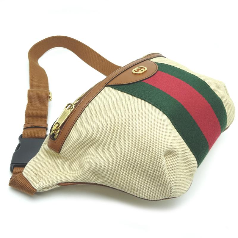 【10/15まで！ローン48回無金利】[飯能本店]GUCCI グッチ ボディバッグ 575082 ショルダーバッグ キャンバス ベージュ ...