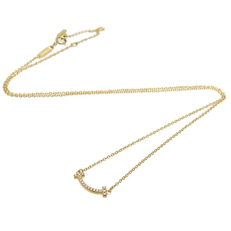 [飯能本店]TIFFANY&Co. ティファニー 約0.03ct ダイヤモンド Tスマイル ミニ ネックレス 750イエローゴールド レディース DH81026 :DH81026:DS大黒屋 ...