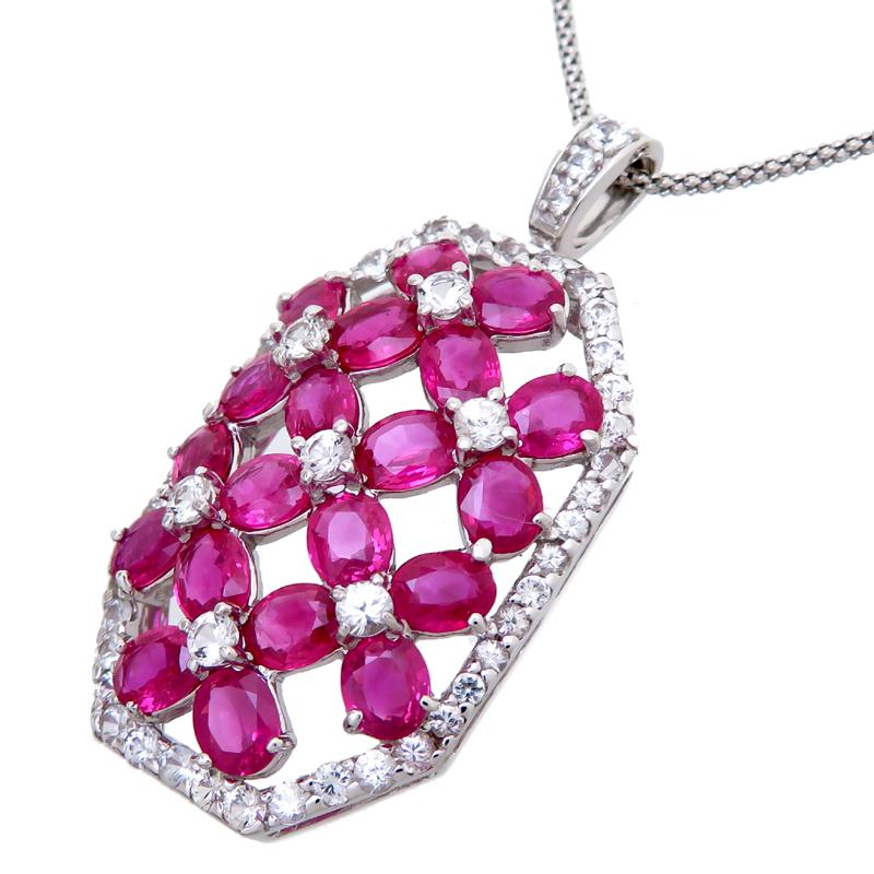 [銀座店]Non Brand ノンブランド K14WG 7.28ct ピンクサファイア ホワイトサファイア ネックレス K14ホワイトゴールド DH81290 : DS大黒屋 - 通販 ...