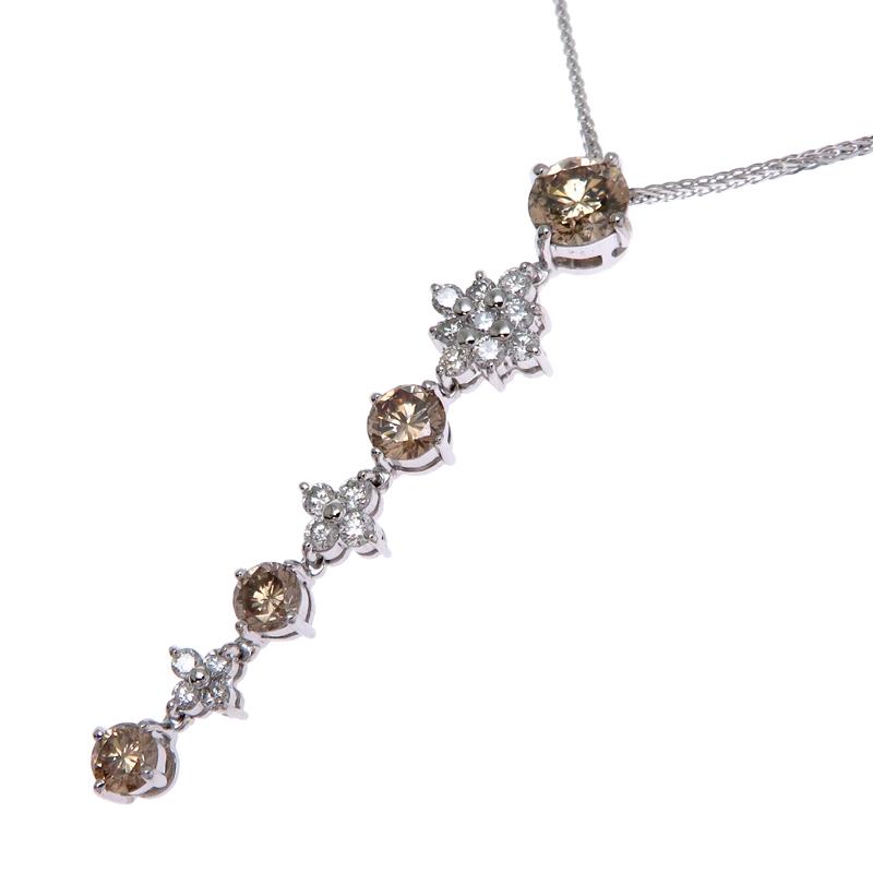 [飯能本店]Non Brand ノンブランド 1.61ct ブラウンダイヤモンド ダイヤモンド ネックレス K18ホワイトゴールド レディース DH84932 : DS大黒屋 - 通販 ...