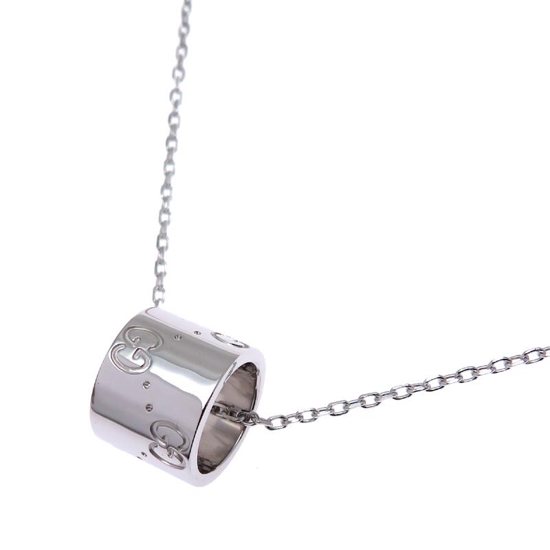 GUCCI（グッチ） [銀座店]GUCCI アイコン ネックレス 750ホワイトゴールド レディース DH85386 : DS大黒屋 - 通販 ...