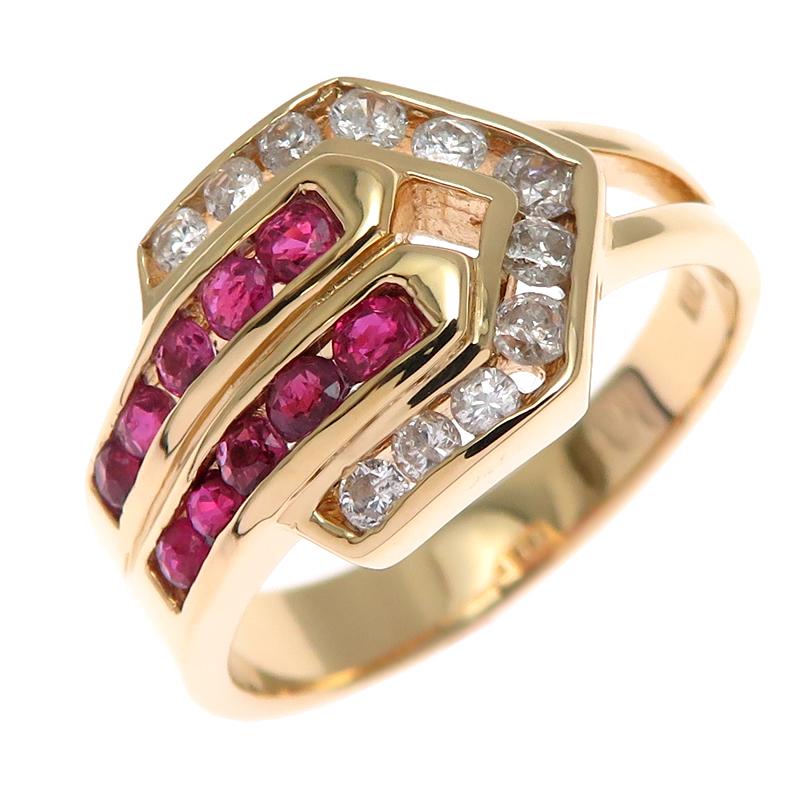 [銀座店]Non Brand ノンブランド 0.47ct ルビー 0.28ct ダイヤモンド リング・指輪 K18イエローゴールド 12号 レディース DH87825 : DS大黒屋 - 通販 ...