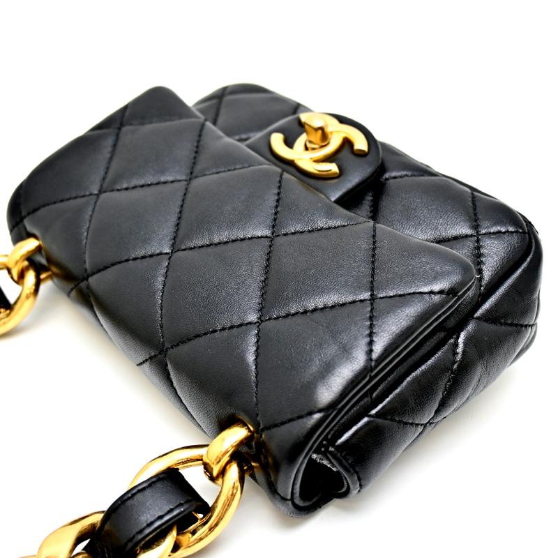 CHANEL [銀座店]CHANEL シャネル マトラッセ スモールフラップ AS3214 ショルダーバッグ ラムスキン ブラック レディース ...