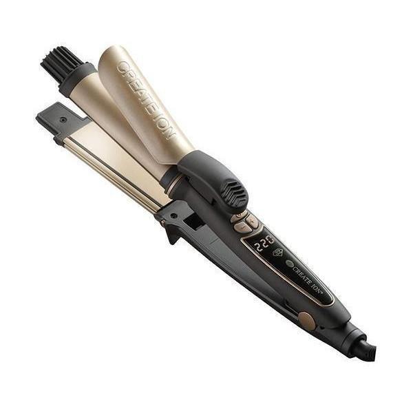 CREATE ION クレイツ RCISC-G32HY ブラック/ゴールド ストレート＆カールアイロン ハイブリッド2WAY : D-SHOP ONE - 通販 - Yahoo!ショッピング