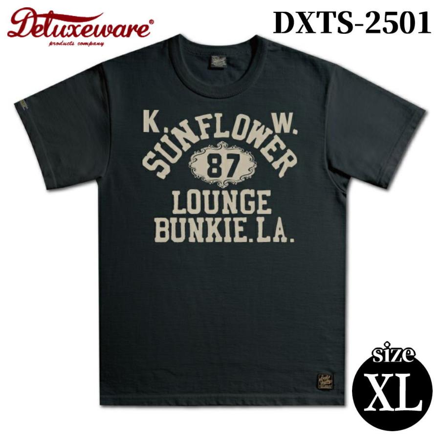 DELUXEWARE デラックスウエア DXTS-2501 半袖 Tシャツ ヘビーウエイト [SUNFLOWER] サイズ：XL カラー：BLACK : D-STOCK Yahoo!店 ...