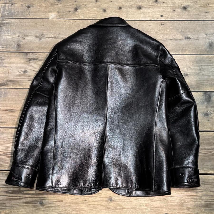 Y'2 LEATHER ANILINE STEER ROUNDED HEM CAR COAT 色：BLACK サイズ：42 Y2レザー ワイツーレザー 革ジャン : D-STOCK Yahoo ...