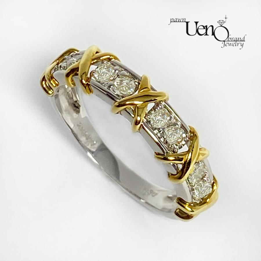 【質屋】送料無料！PT950 K18 ダイヤモンド0.30ct クロスモチーフ リング HEART＆CUPID : 株式会社 上野商会 Yahoo!店 - 通販 - Yahoo!ショッピング