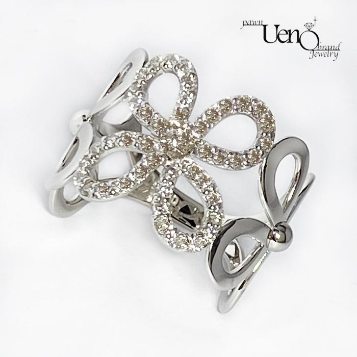 【質屋】送料無料！PT900 ダイヤモンド0.55ct フラワーモチーフ リング : 株式会社 上野商会 Yahoo!店 - 通販 - Yahoo!ショッピング