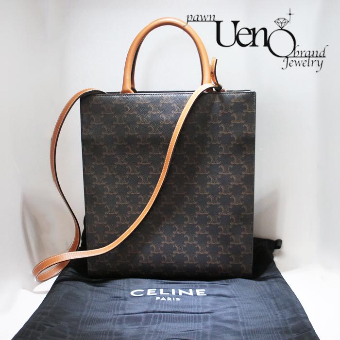 TRIOMPHE 【質屋】送料無料！CELINE セリーヌ スモール バーティカル カバ トリオンフキャンバス ショルダーストラップ付 : 株式会社 上野商会 Yahoo!店 - 通販 ...