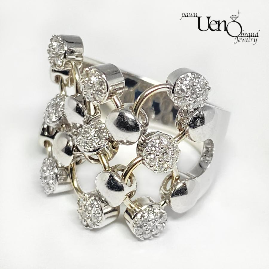 【質屋】送料無料！K18WG ダイヤモンド0.50ct 幅広 ファッションリング : 株式会社 上野商会 Yahoo!店 - 通販 - Yahoo!ショッピング