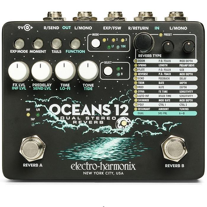 Electro-Harmonix Oceans 12 Dual Stereo Reverb エレクトロハーモニクス デュアル ステレオ リバーブ : ギターパーツの店・ダブルトラブル - 通販 ...